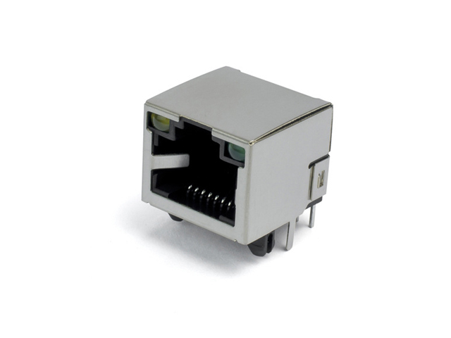 RJ45-8P8C 1x1 Jack with LED (no transformer) manufacturer & supplier - KLS Electronic Co.,Ltd.